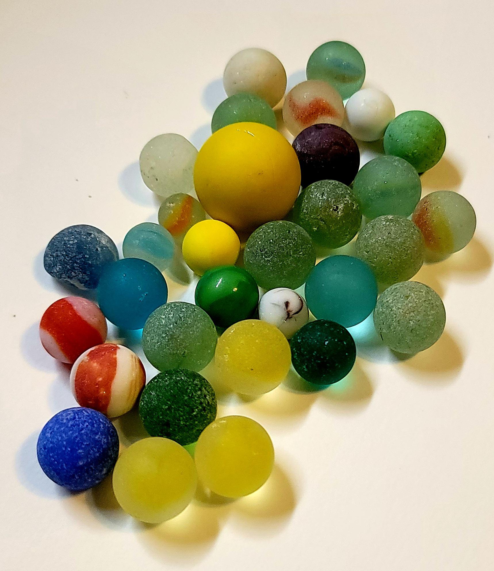 Seaglass marbles. | Scrolller