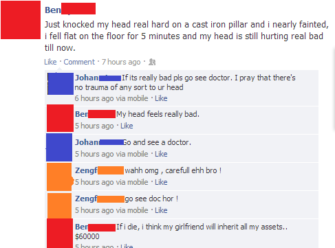 See a doctor about my head injury? How would I garner attention points then? | Scrolller