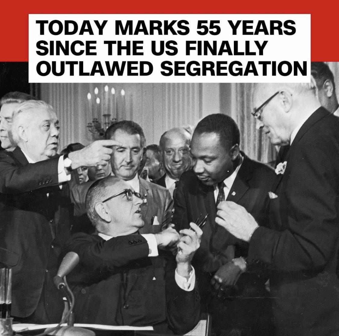 Segregation was outlawed on July 2nd, 1964. Barbara Walters was 34 years old. | Scrolller