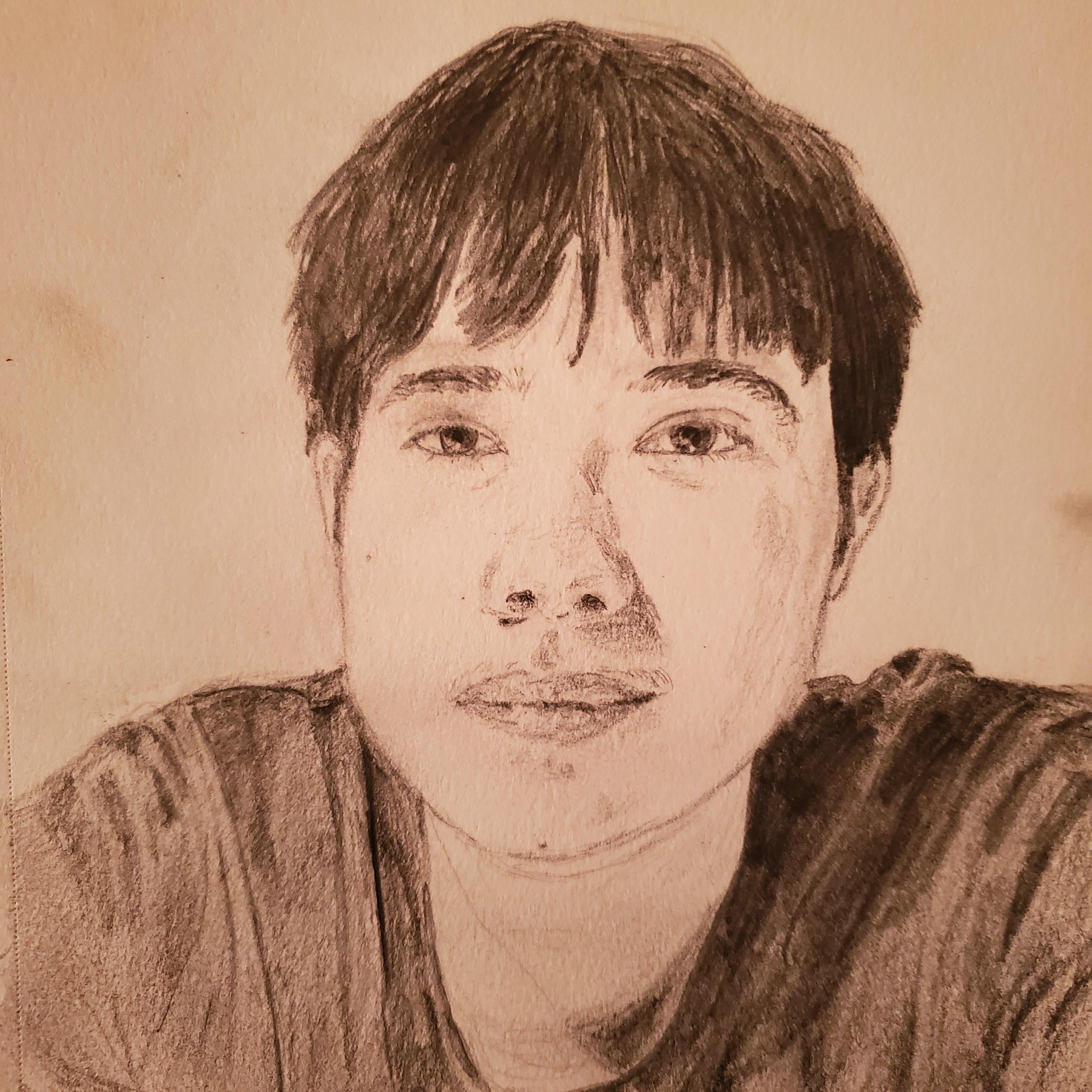 Self Portrait, Me, Pencil, 2021 | Scrolller