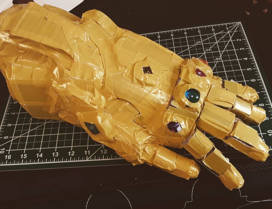 [self] Thanos | Infinity Gauntlet I made for a Cardboard Ducttape CTF! *the Gauntlet was the ...