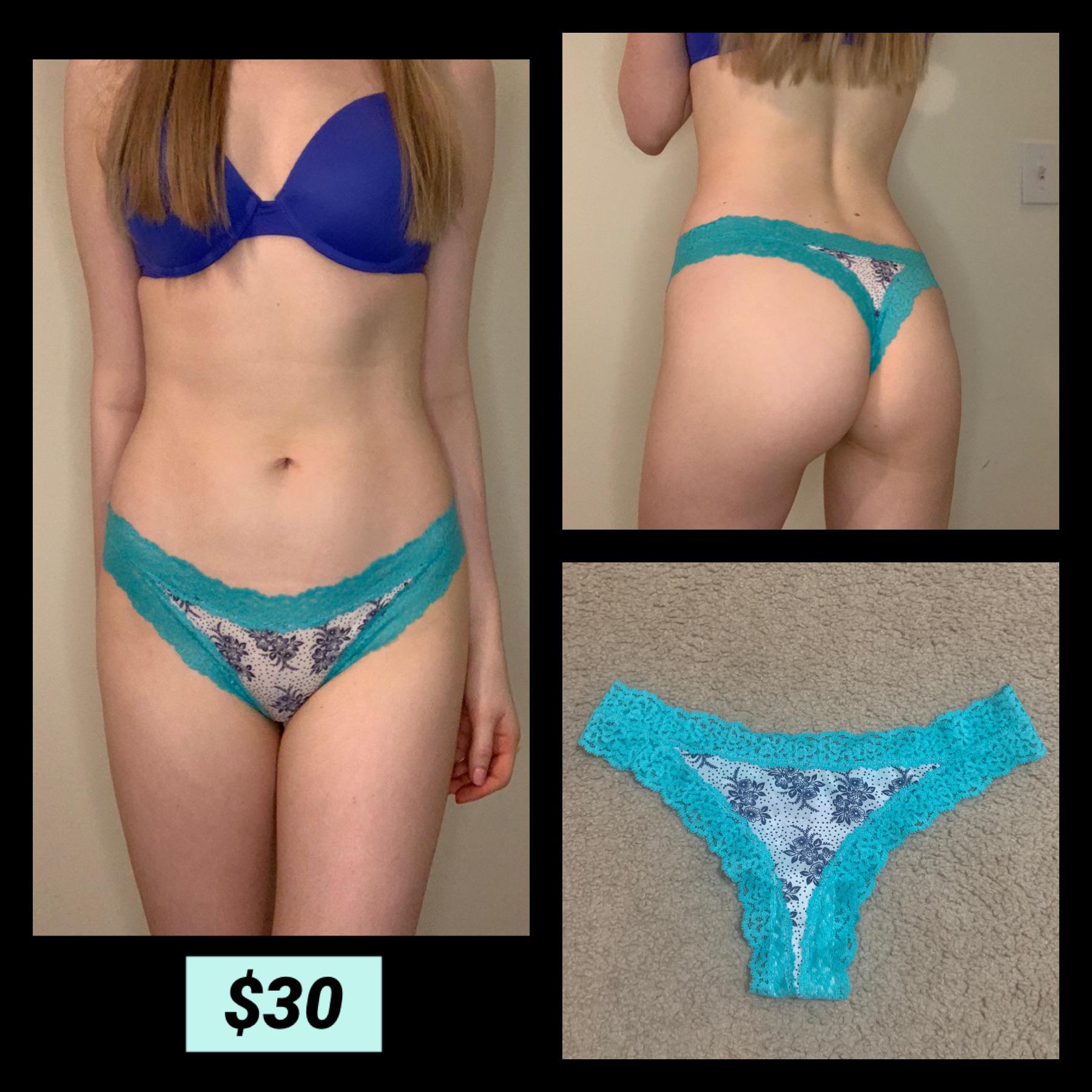 [Selling] (US) Teal/blue sheer thong ️Purchase and help me make them as dirty as you desire ...