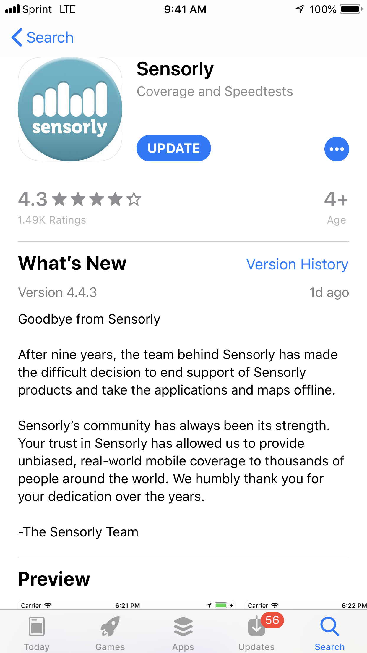 Sensorly is officially dead. | Scrolller