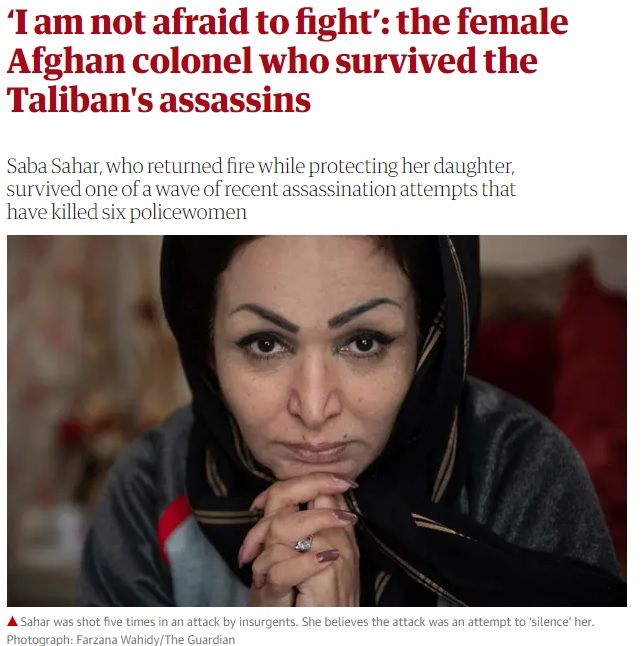 Seriously wounded policewoman fights off three Taliban assassins | Scrolller