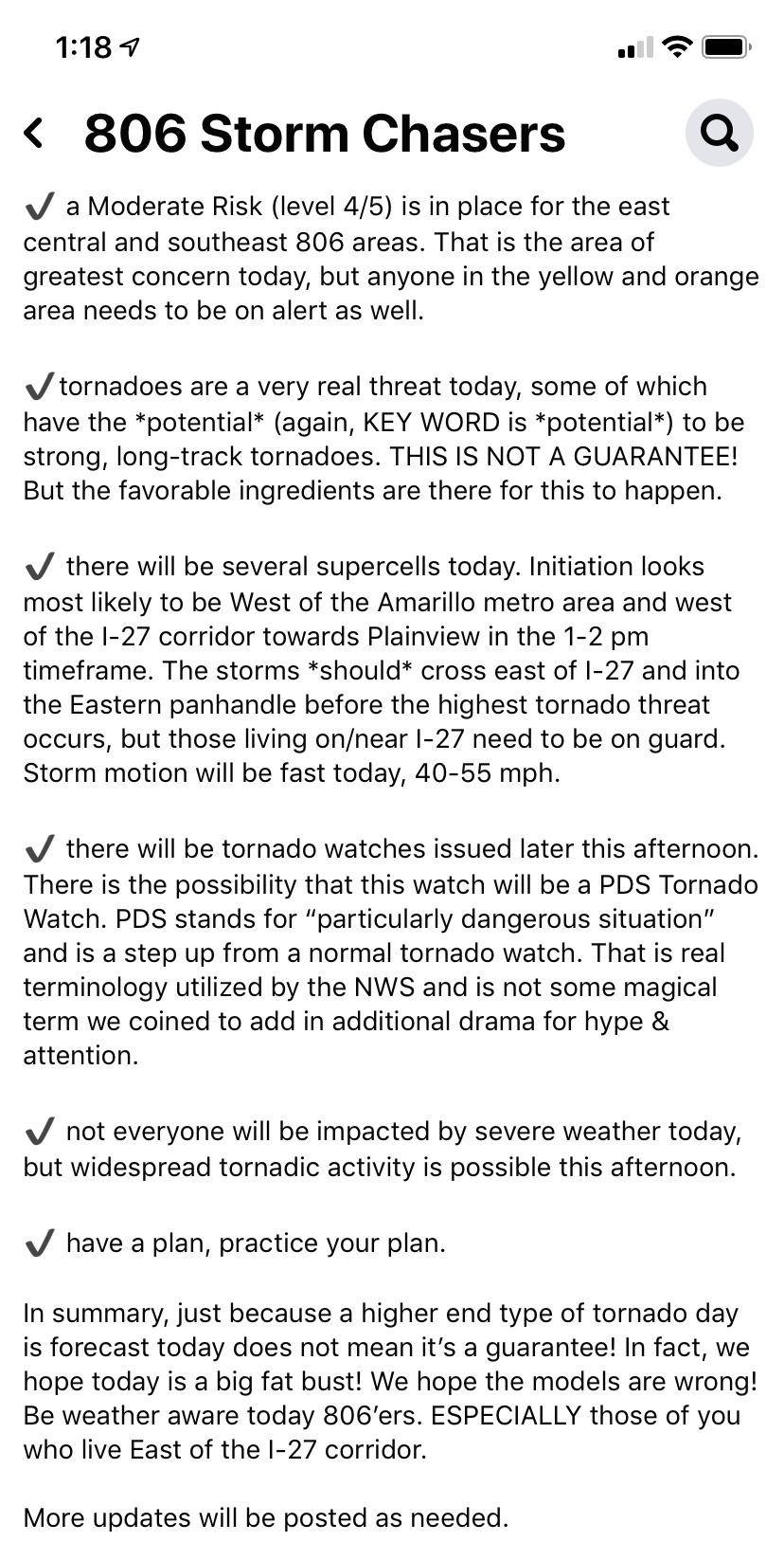 Severe weather with high tornado risk today. Stay weather aware, friends! | Scrolller