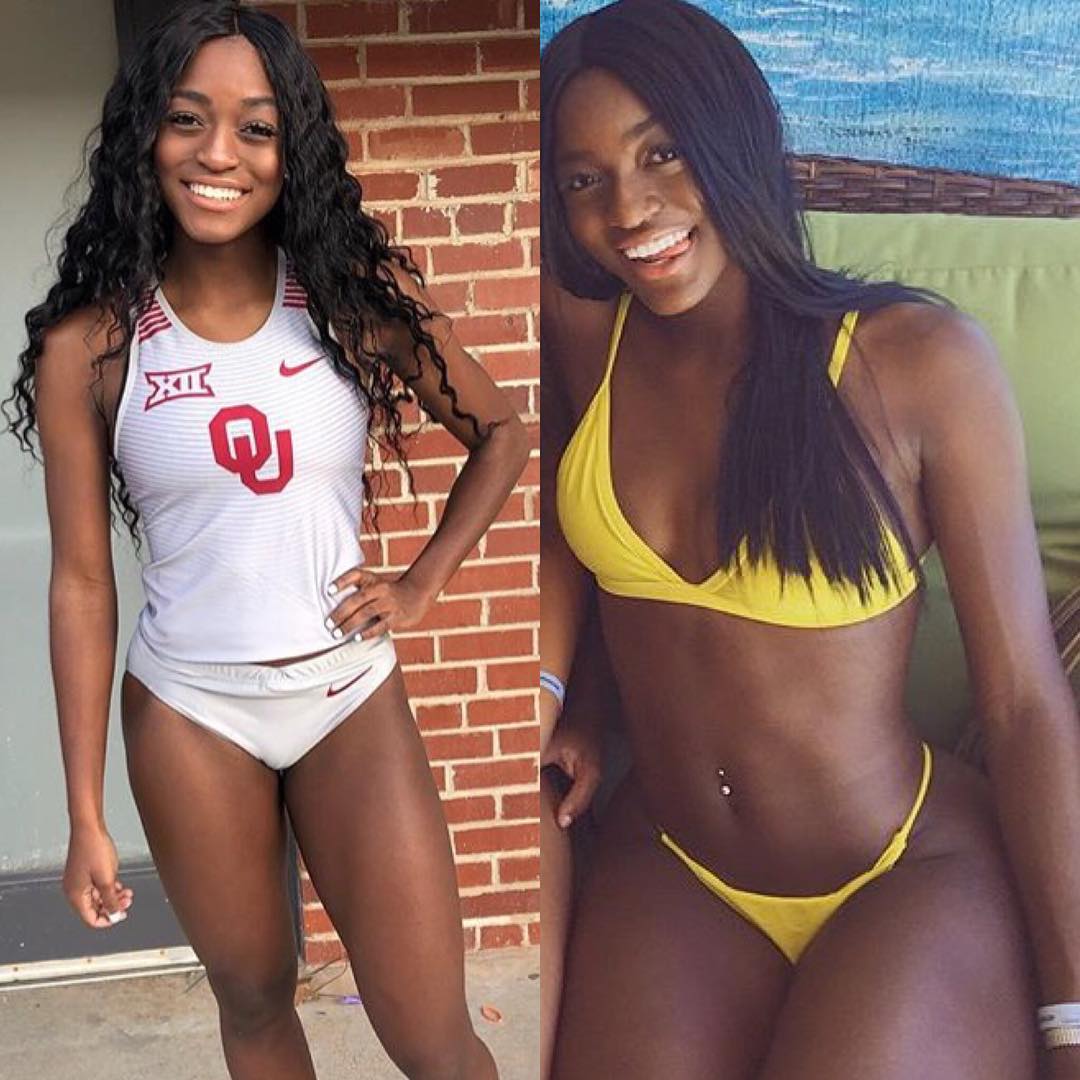 Sexy Oklahoma track looking good in yellow bikini | Scrolller