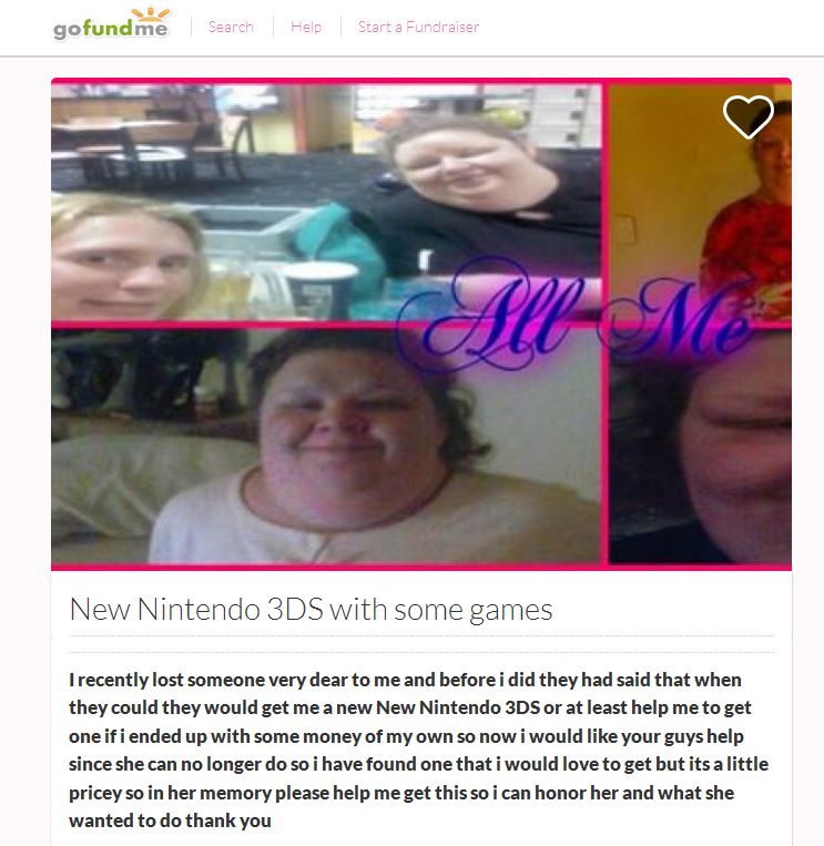 She's back! Please help her buy a 3DS to remember her dead friend. | Scrolller
