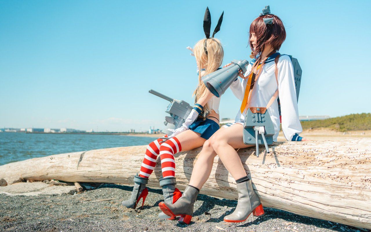 Shimakaze x Yukikaze Beach Leisure Kancolle Mono024 | Scrolller