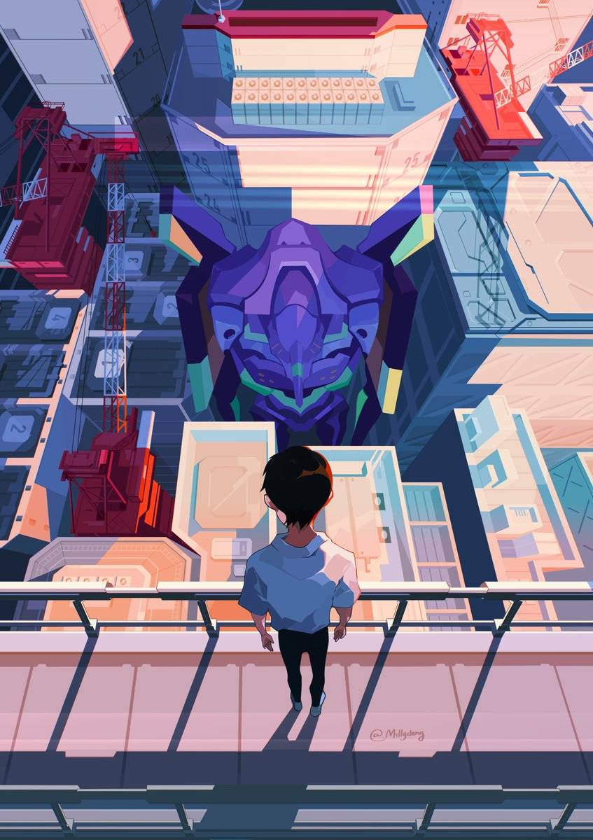 Shinji & Unit-01【Artist: @millydeng】 | Scrolller