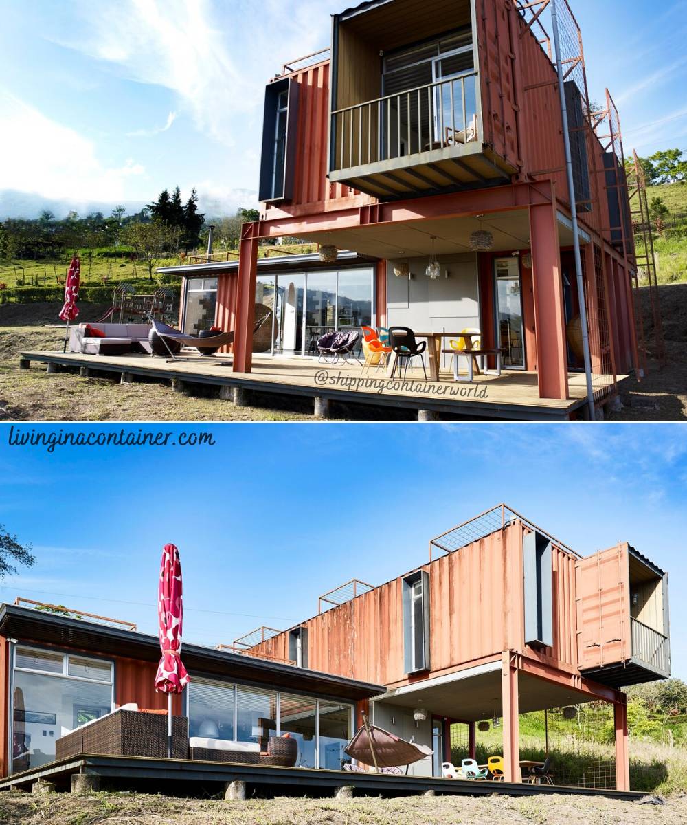 Shipping Container House Surrounded by Valleys and Volcanoes | Scrolller