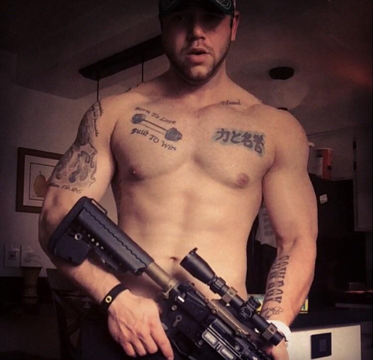 “Shirtless with his gun” | Scrolller