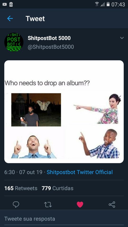 ShitpostBot 5000, are you ok? | Scrolller