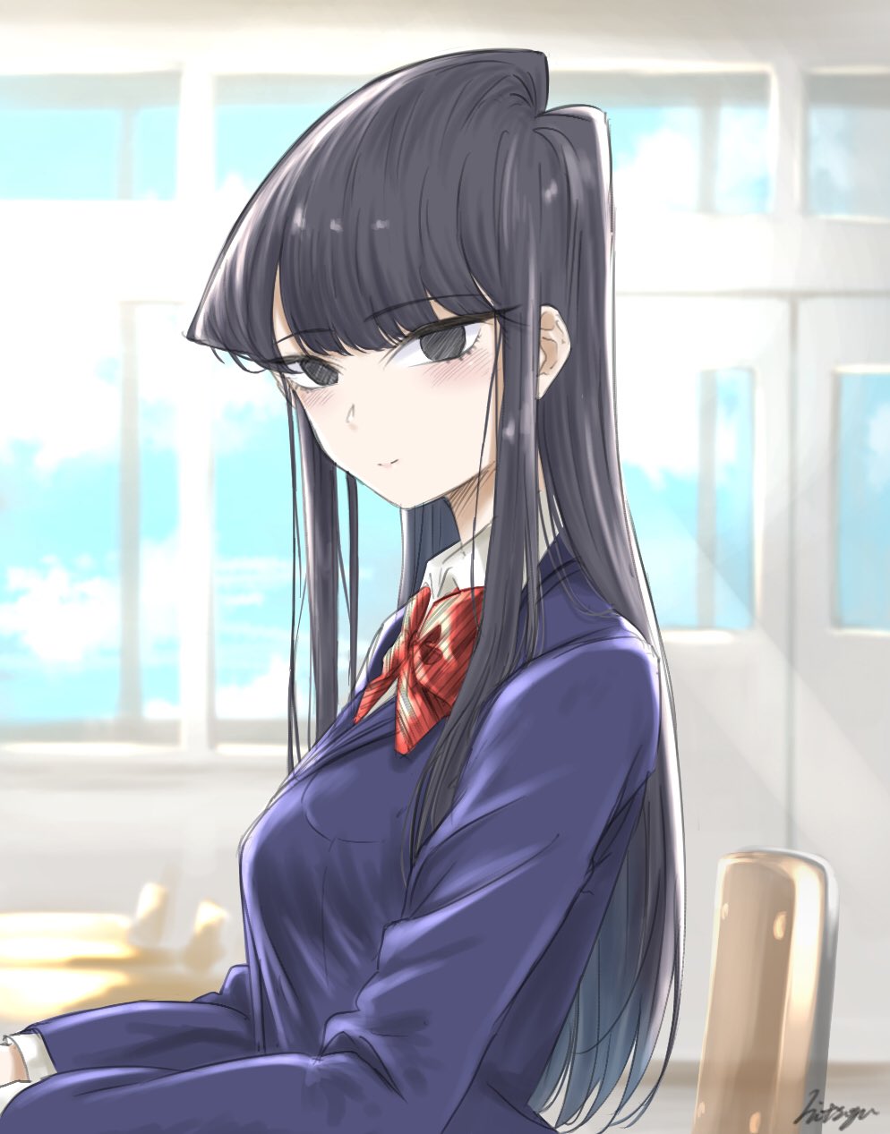 Shouko Komi in class artwork by Mi | Scrolller