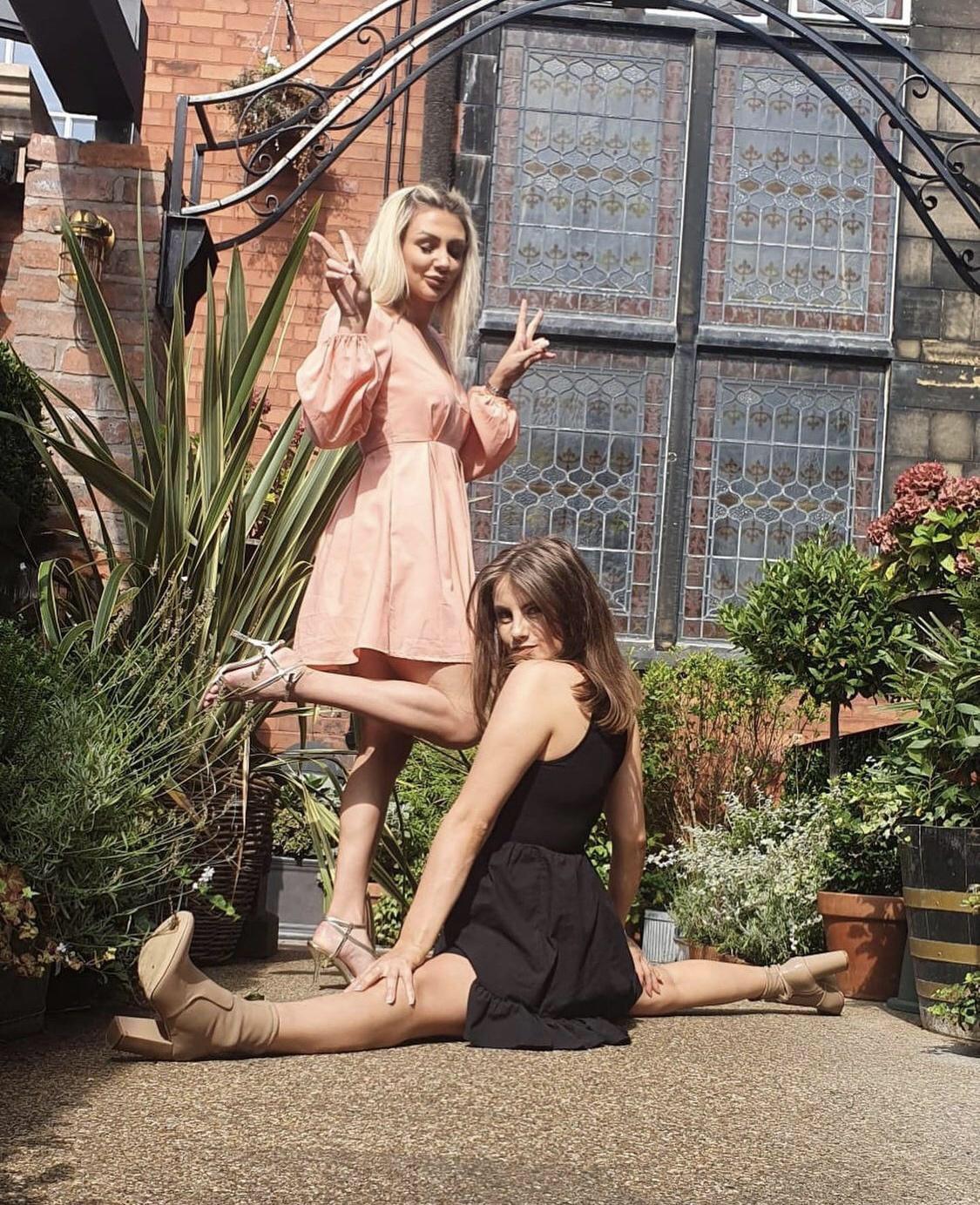 Showing off to her friend | Scrolller