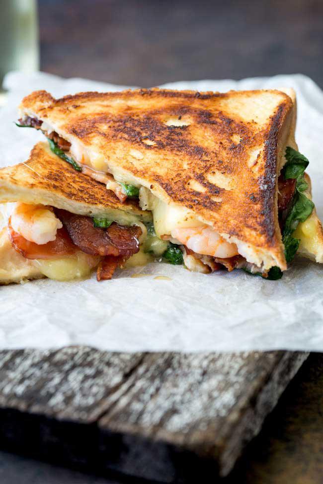 Shrimp and Bacon Grilled Cheese Melt | Scrolller