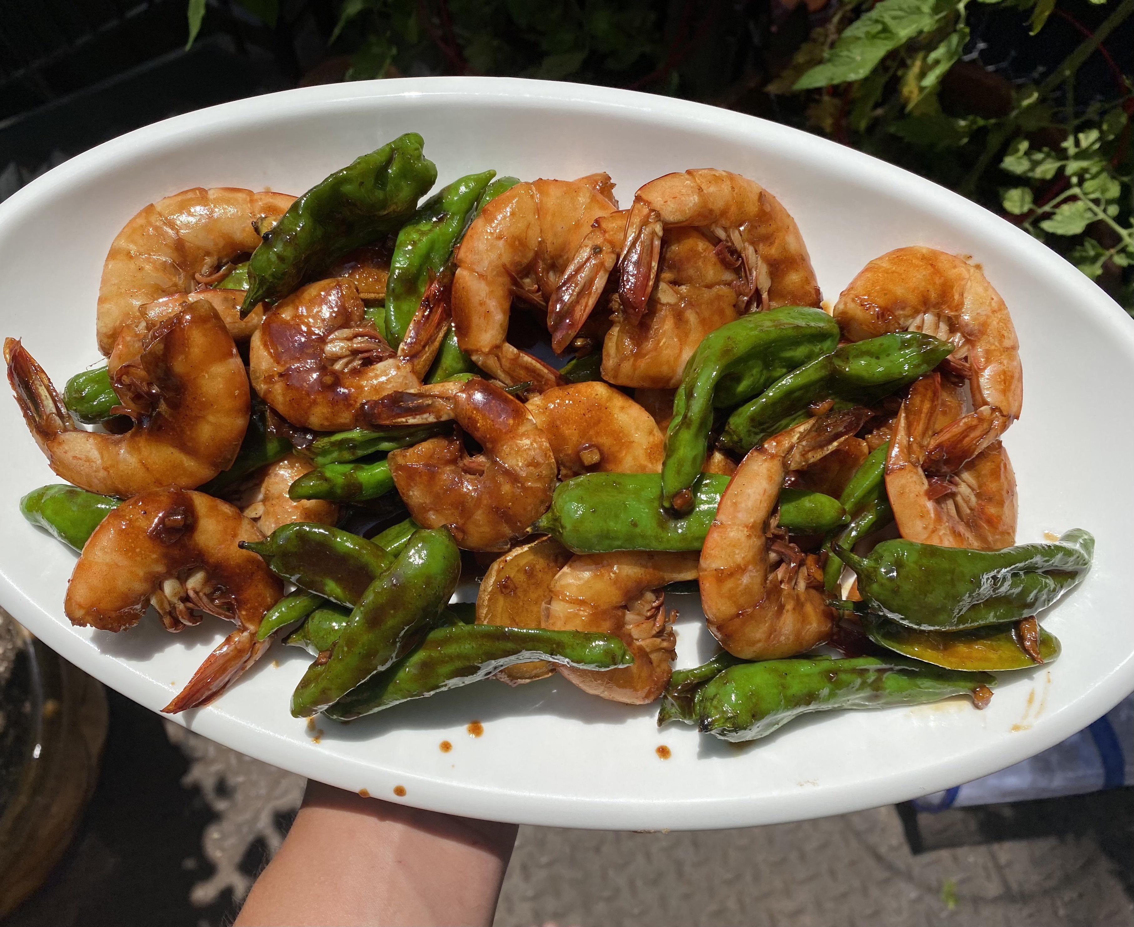 Shrimp with shishito peppers | Scrolller
