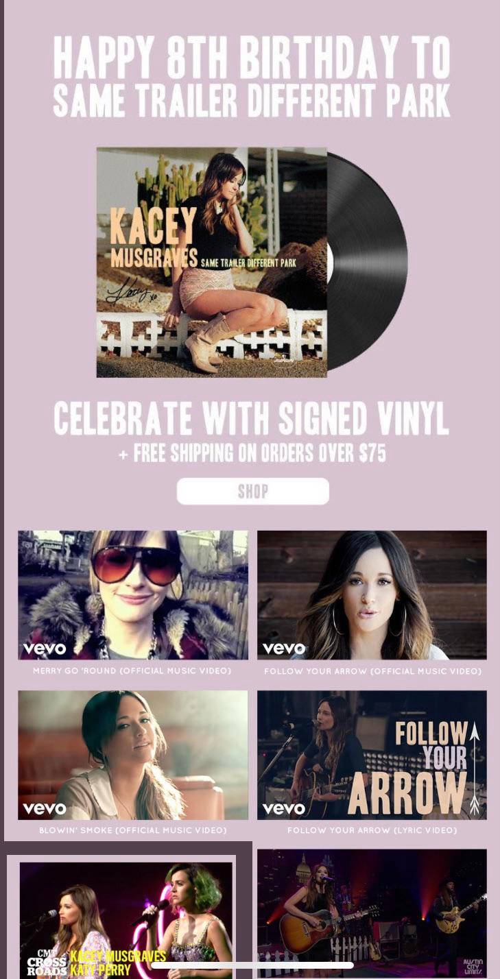 Signed Same Trailer Different Park vinyls available in Kacey’s online store! | Scrolller