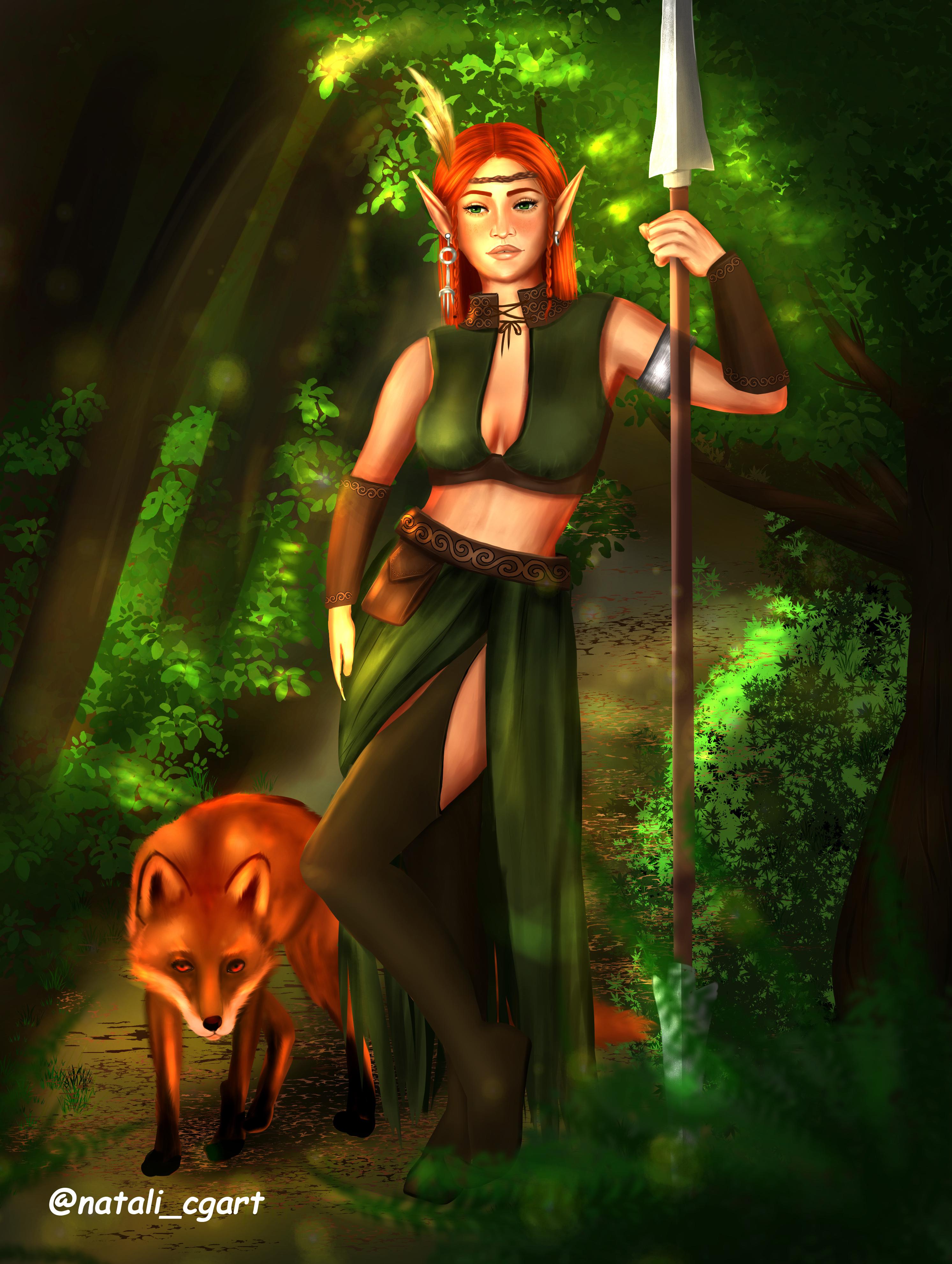 Silvan elve with a devoted friend | Scrolller