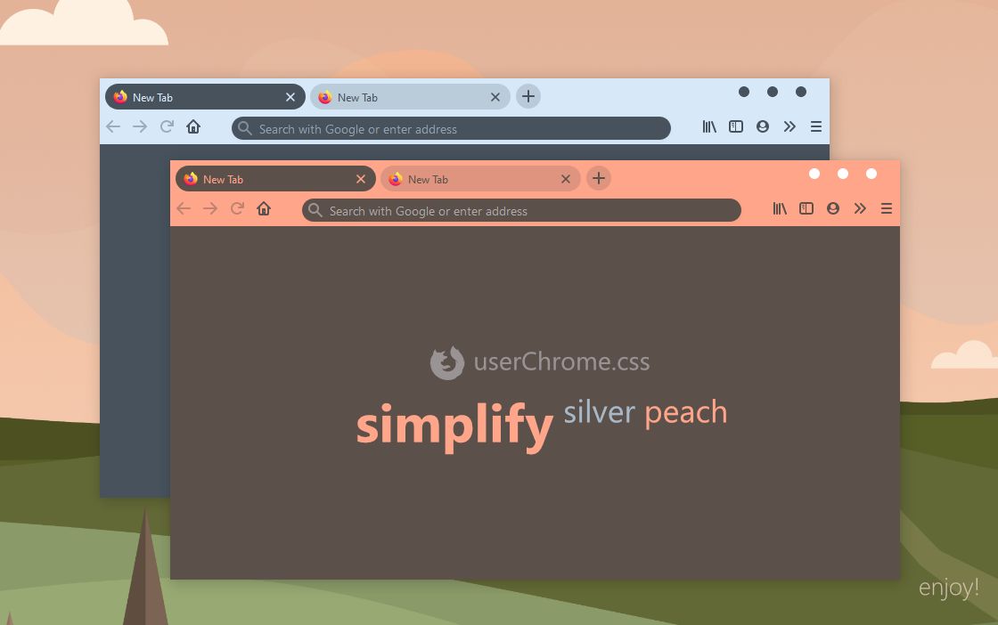 Simplify Silver Peach for Firefox | Scrolller