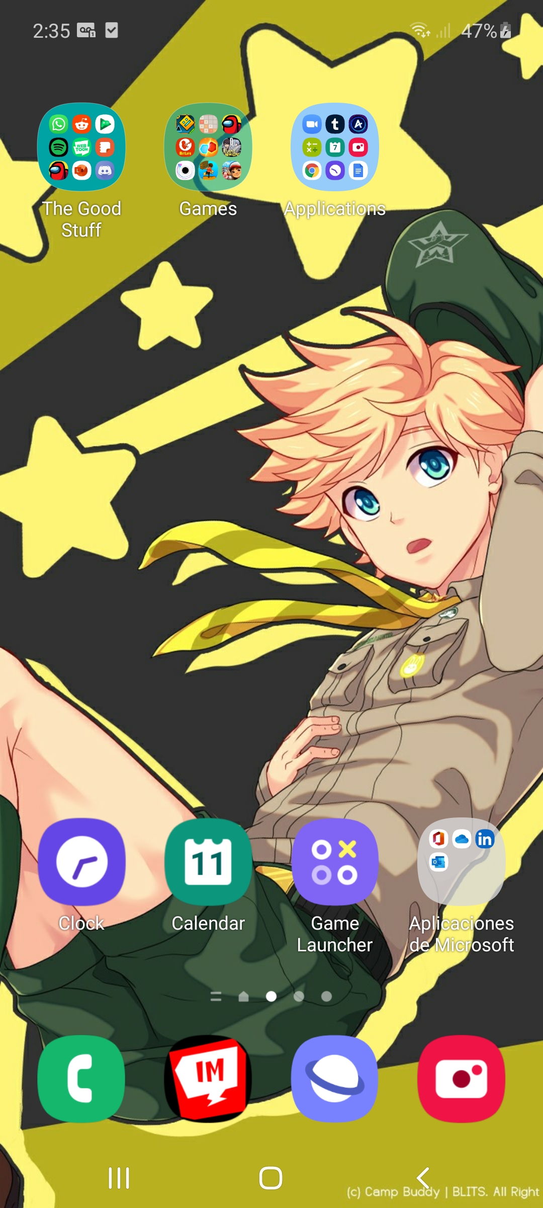 Since we're sharing our phone wallpapers, might as well shoe mine. Up next we have best boy ...