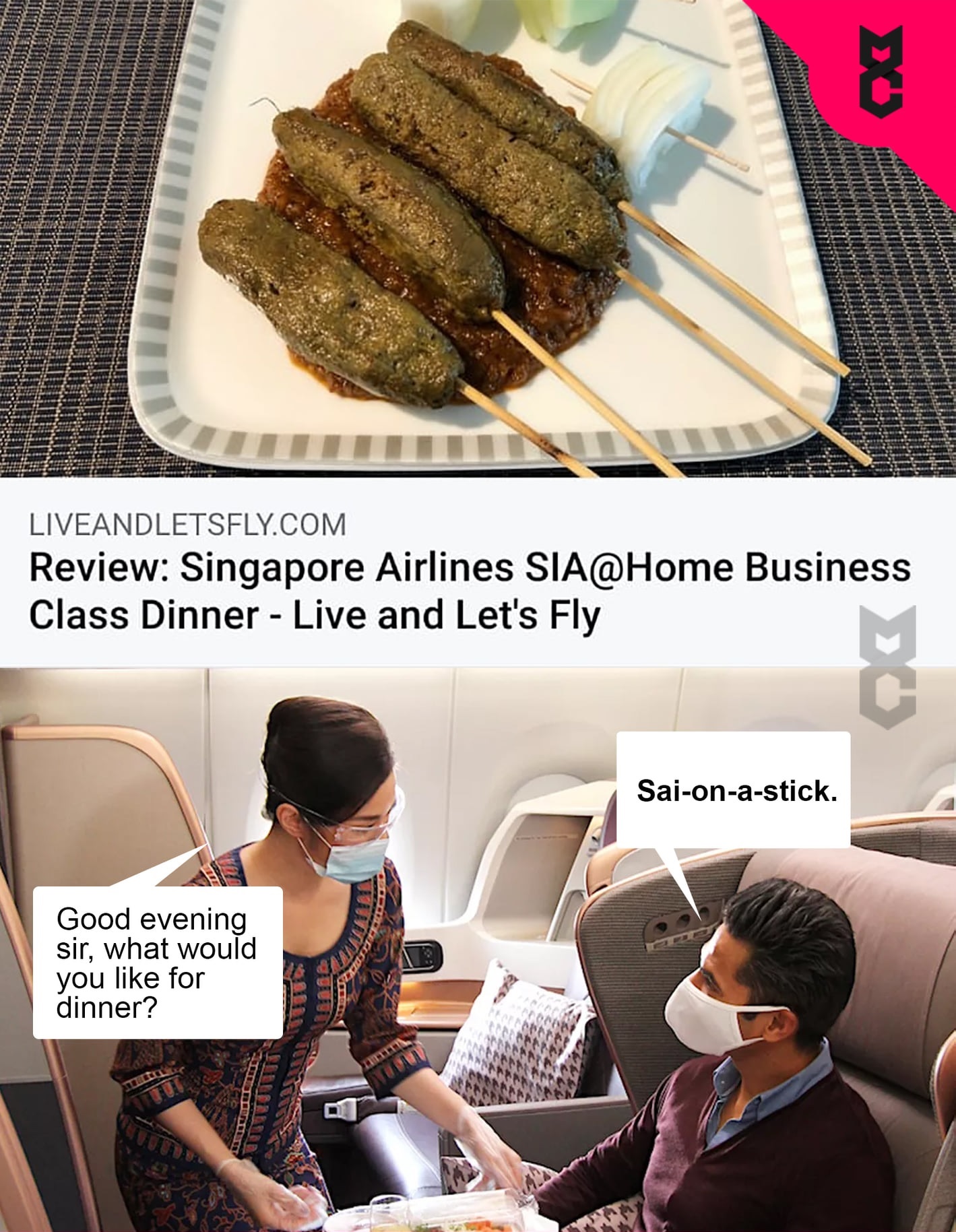 Singapore Airlines Satay looks weird... | Scrolller