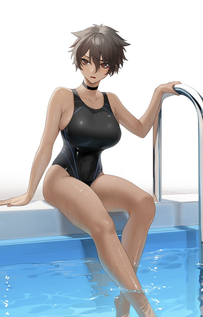 Sitting Poolside [Artist's Original] | Scrolller