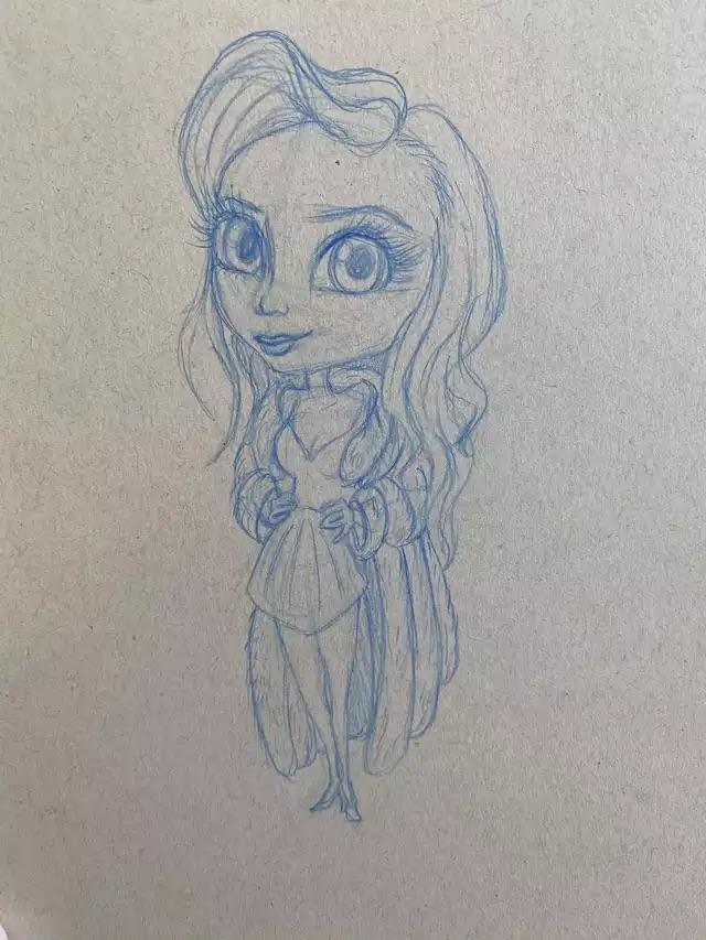 Sketch Beth Lily In A Fur Coat Scrolller