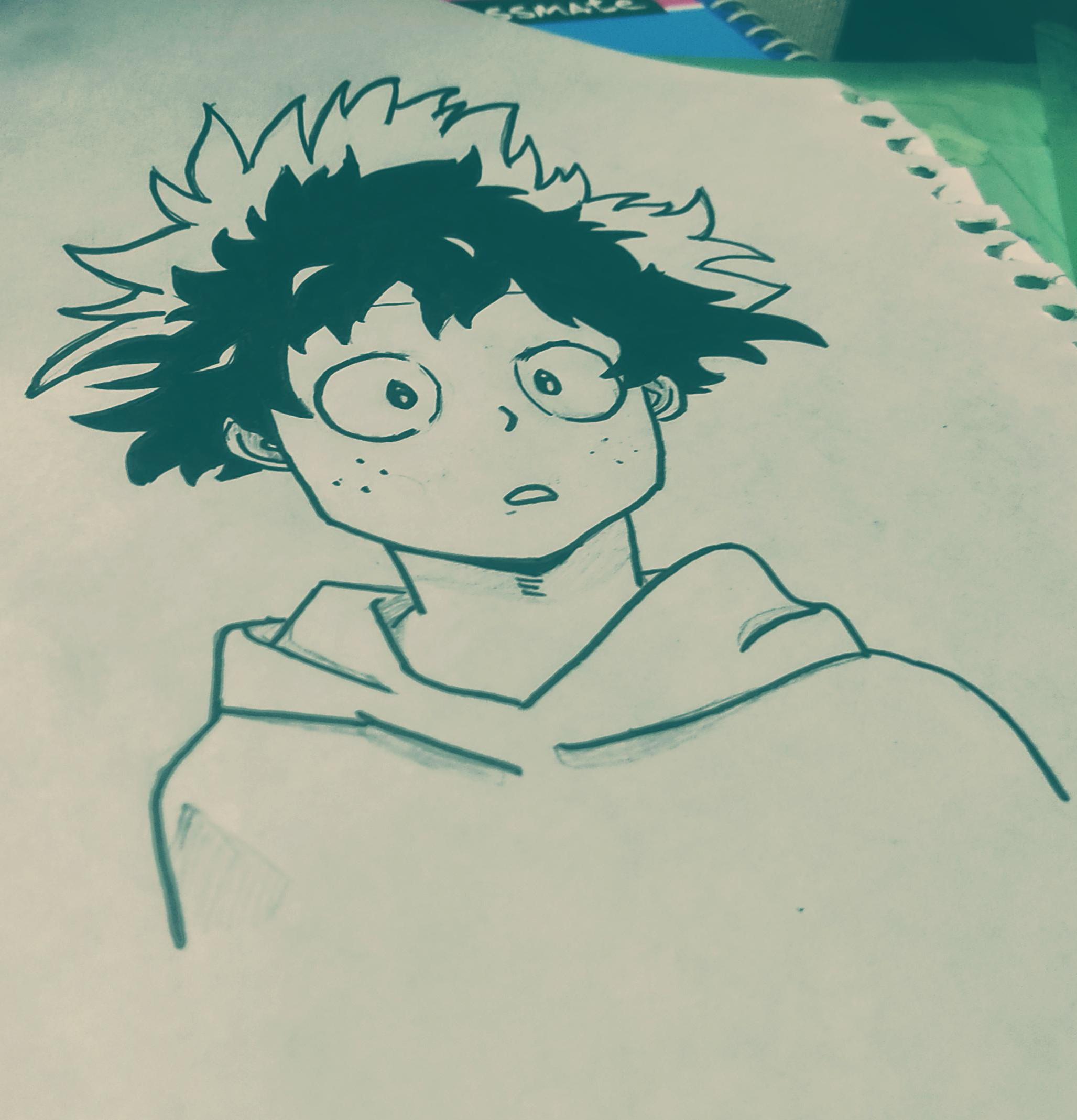 Sketch : Deku in awe. | Scrolller
