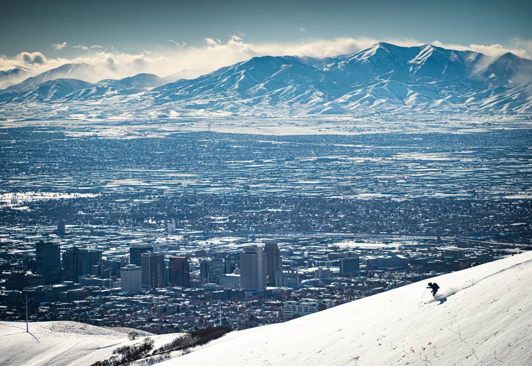 Skiing the Foothills above downtown 2/3 | Scrolller