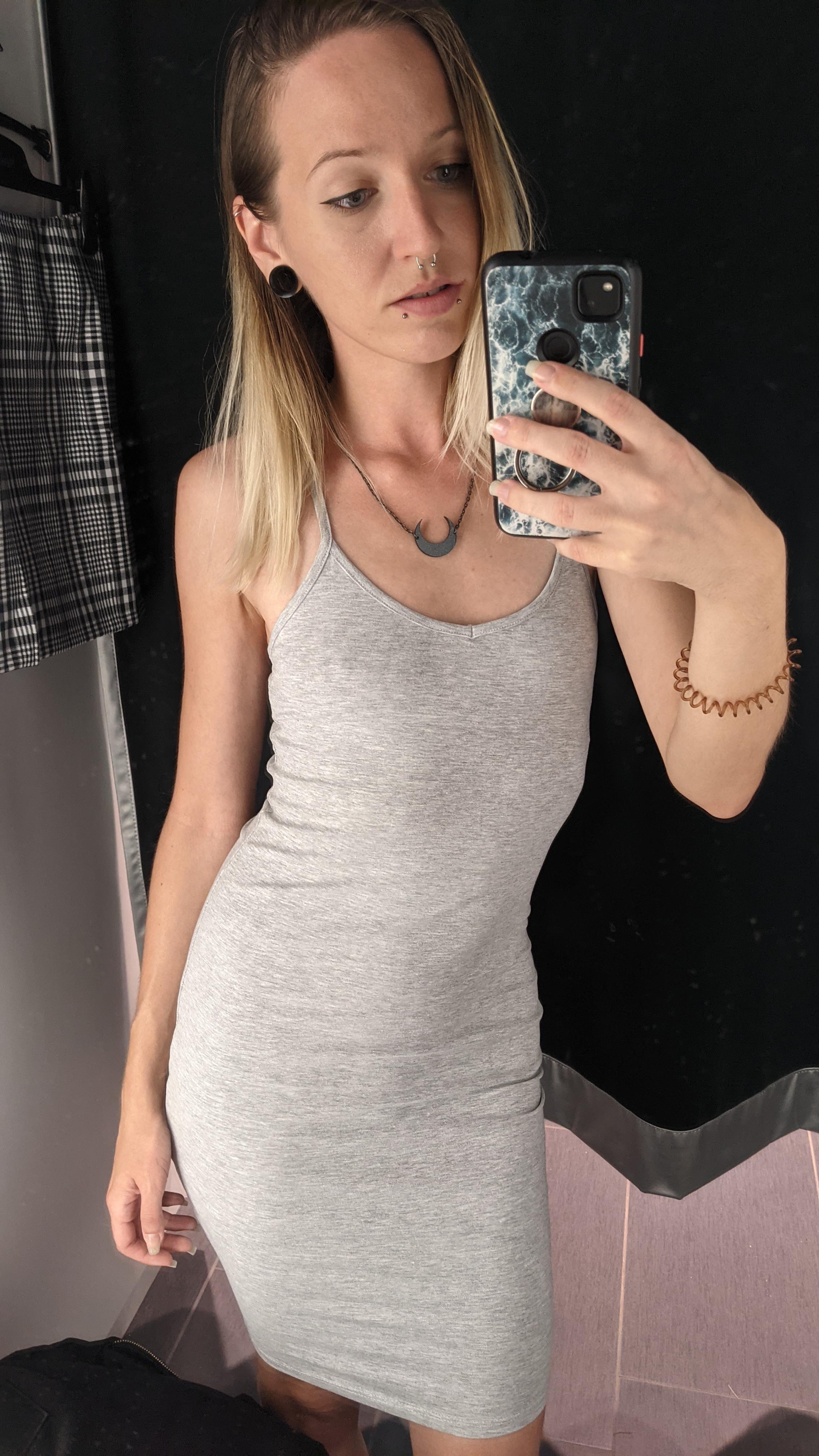 skinny in grey. | Scrolller