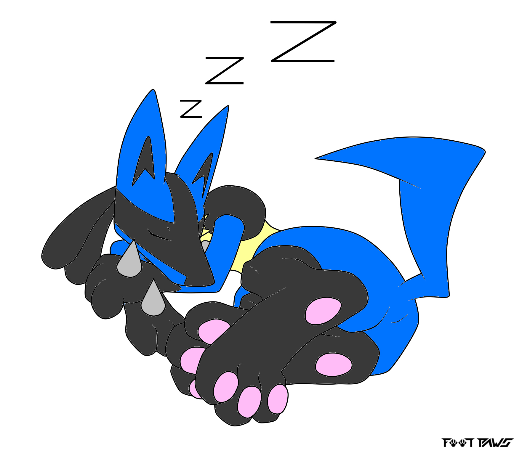 Sleeping Lucario [M] (Foot-Paws) | Scrolller