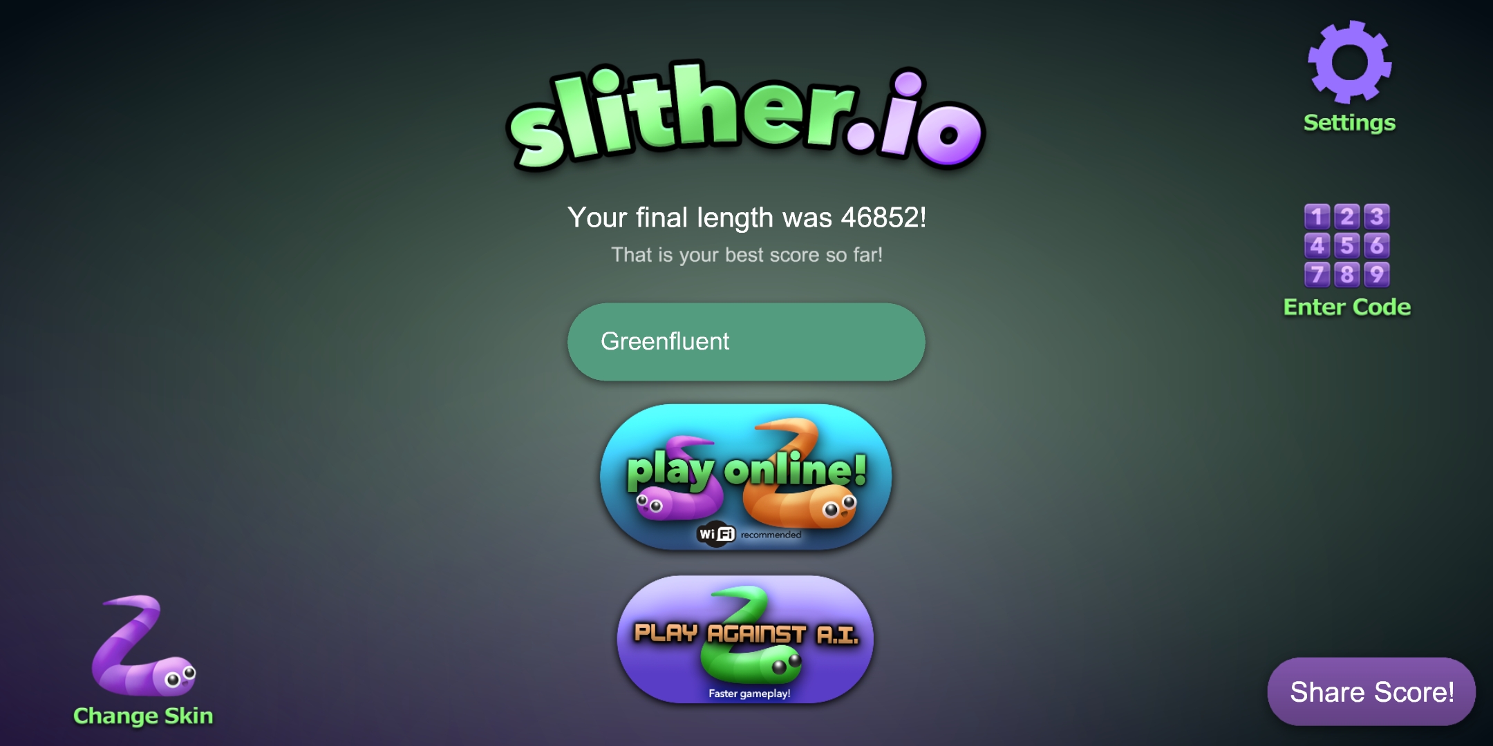 Slither io new personal record 46k score 😯 | Scrolller