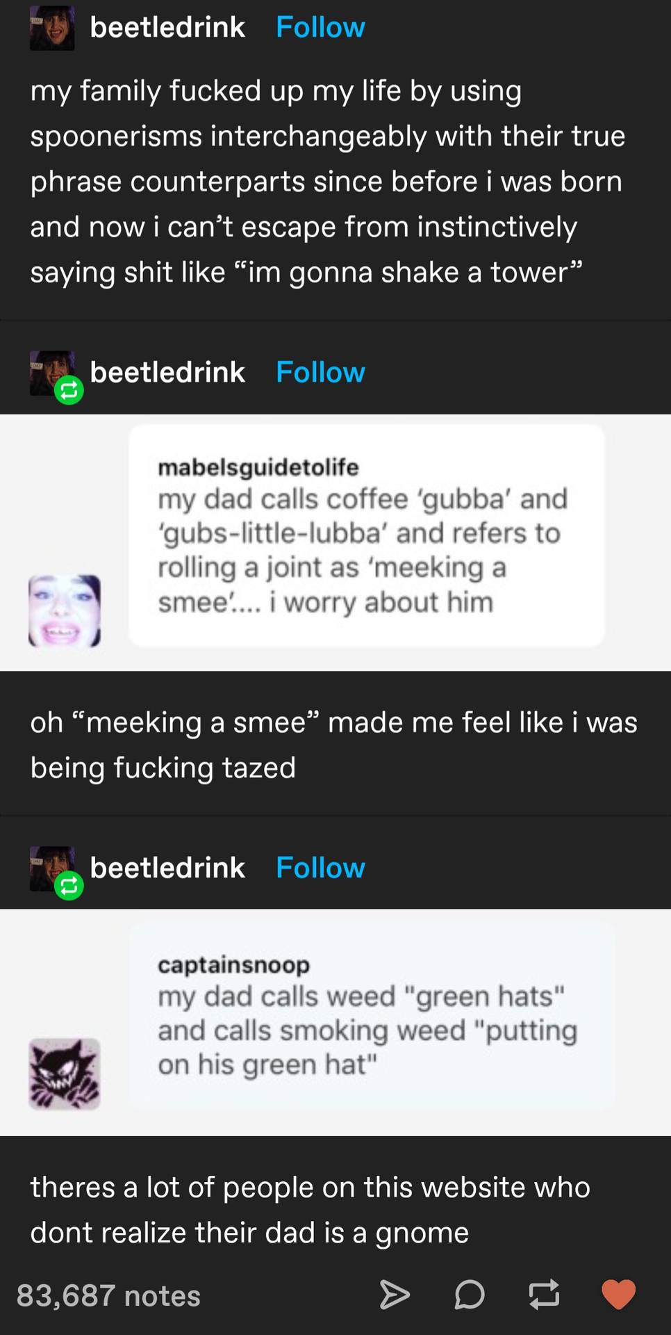 "Slopped her dripper" was common in my house | Scrolller