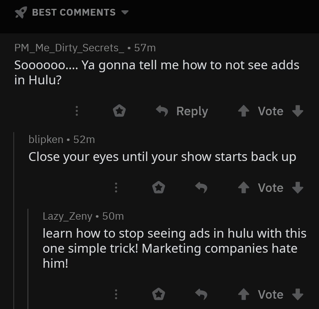 SLPT: Avoid ads on hulu | Scrolller
