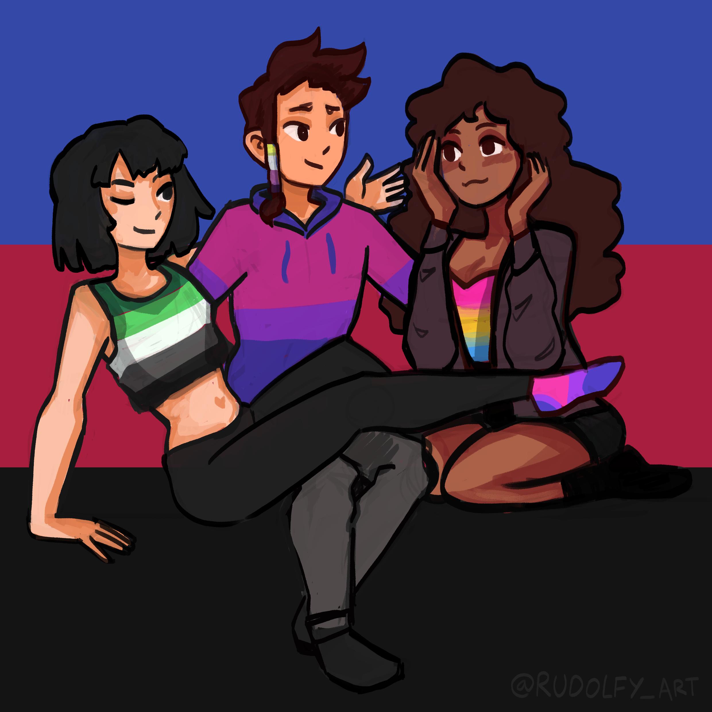 Triad drawing. | Scrolller