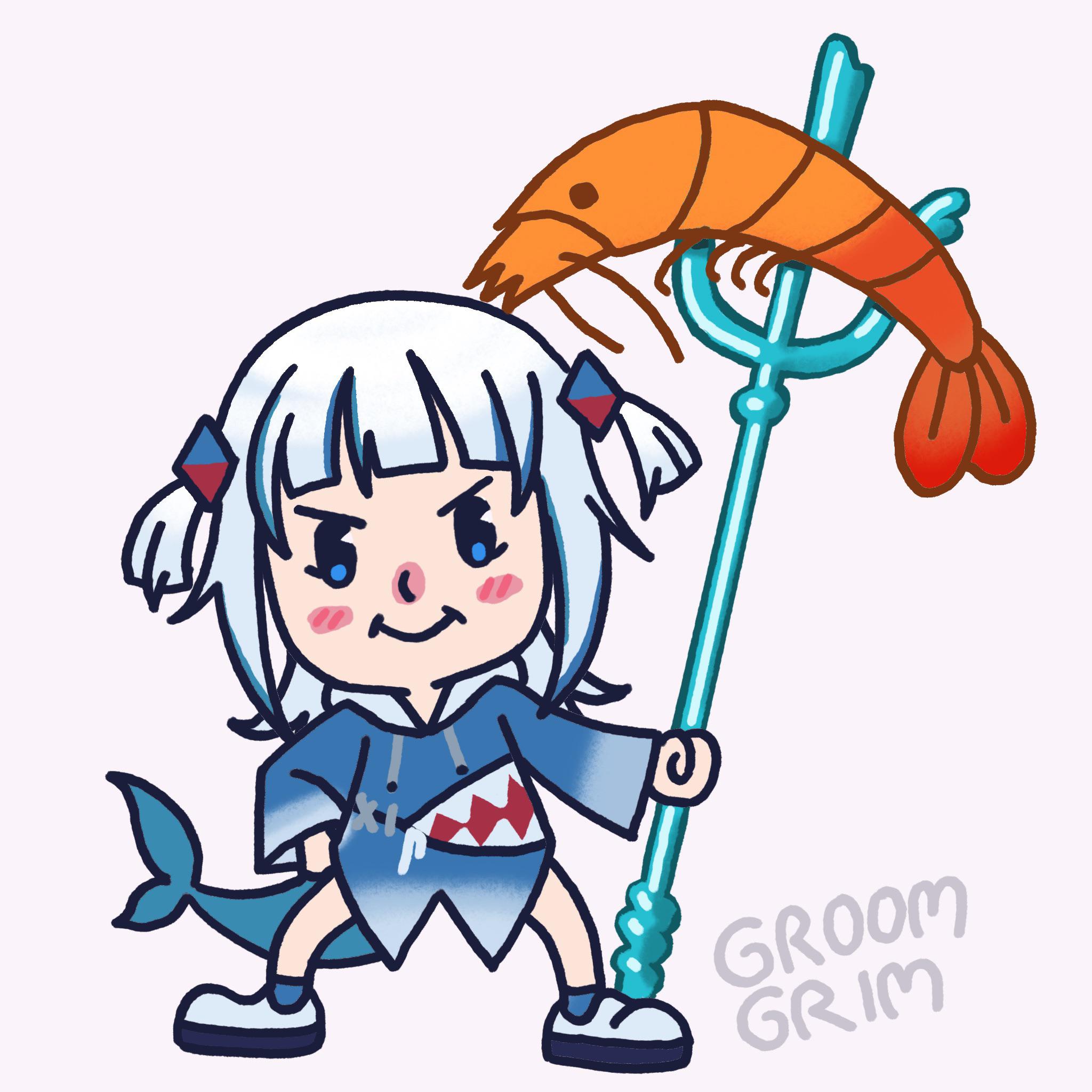 Smol shork caught a big shrimp! | Scrolller
