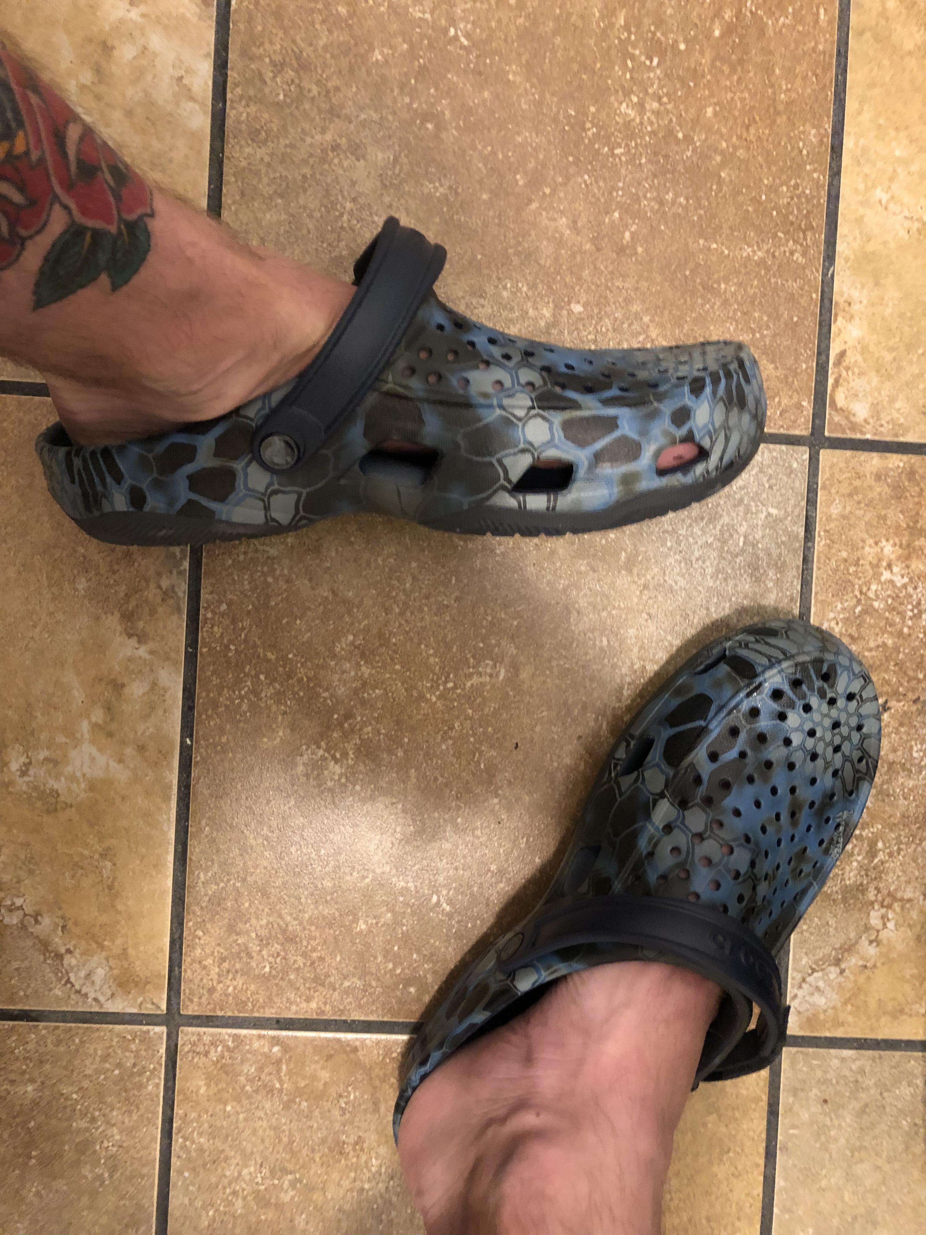 Snakeskin camo crocs | Scrolller