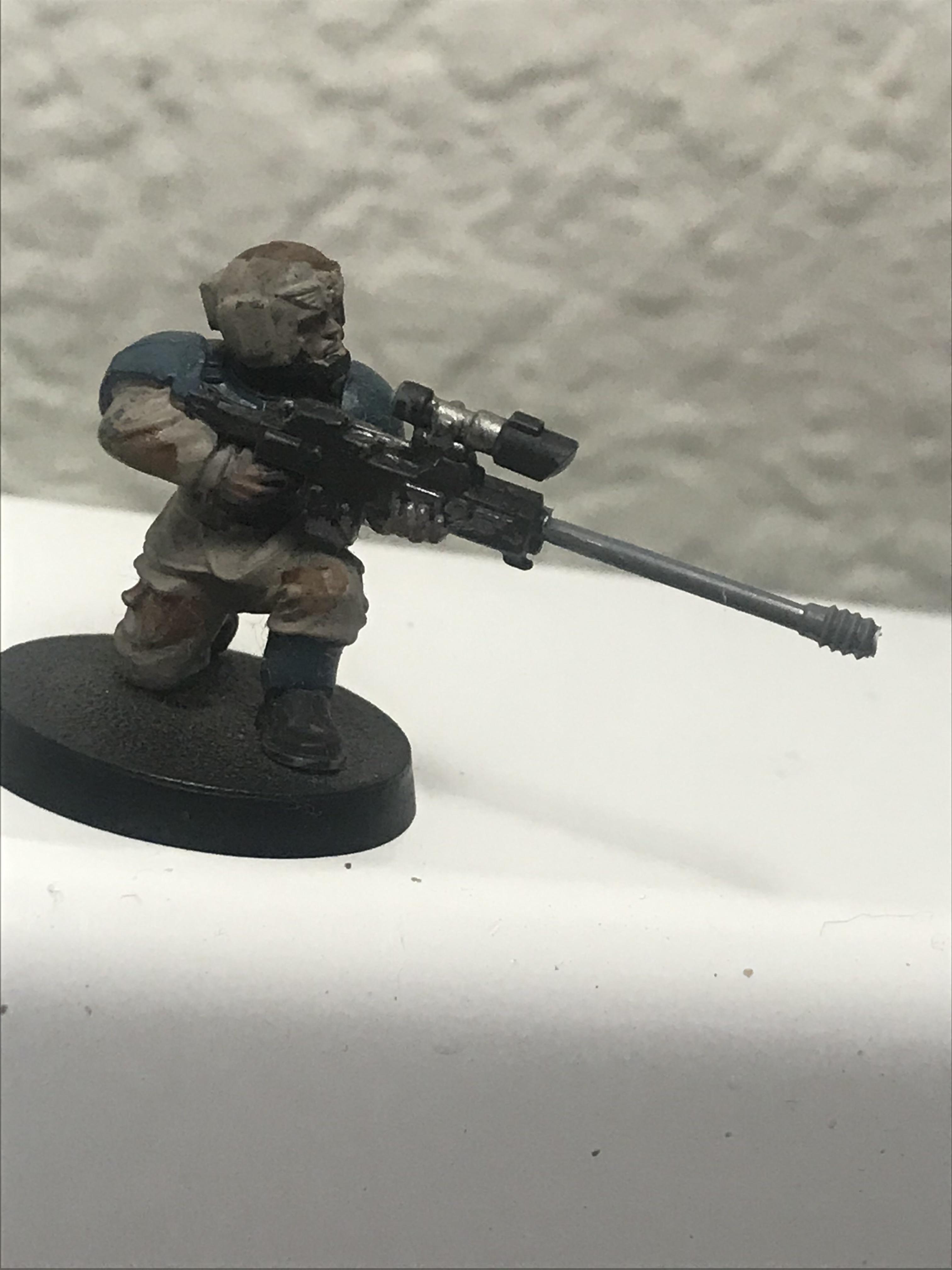Sniper Rifle conversion for guardsmen: upside down Voxcaster antenna (plus whatever scope you ...