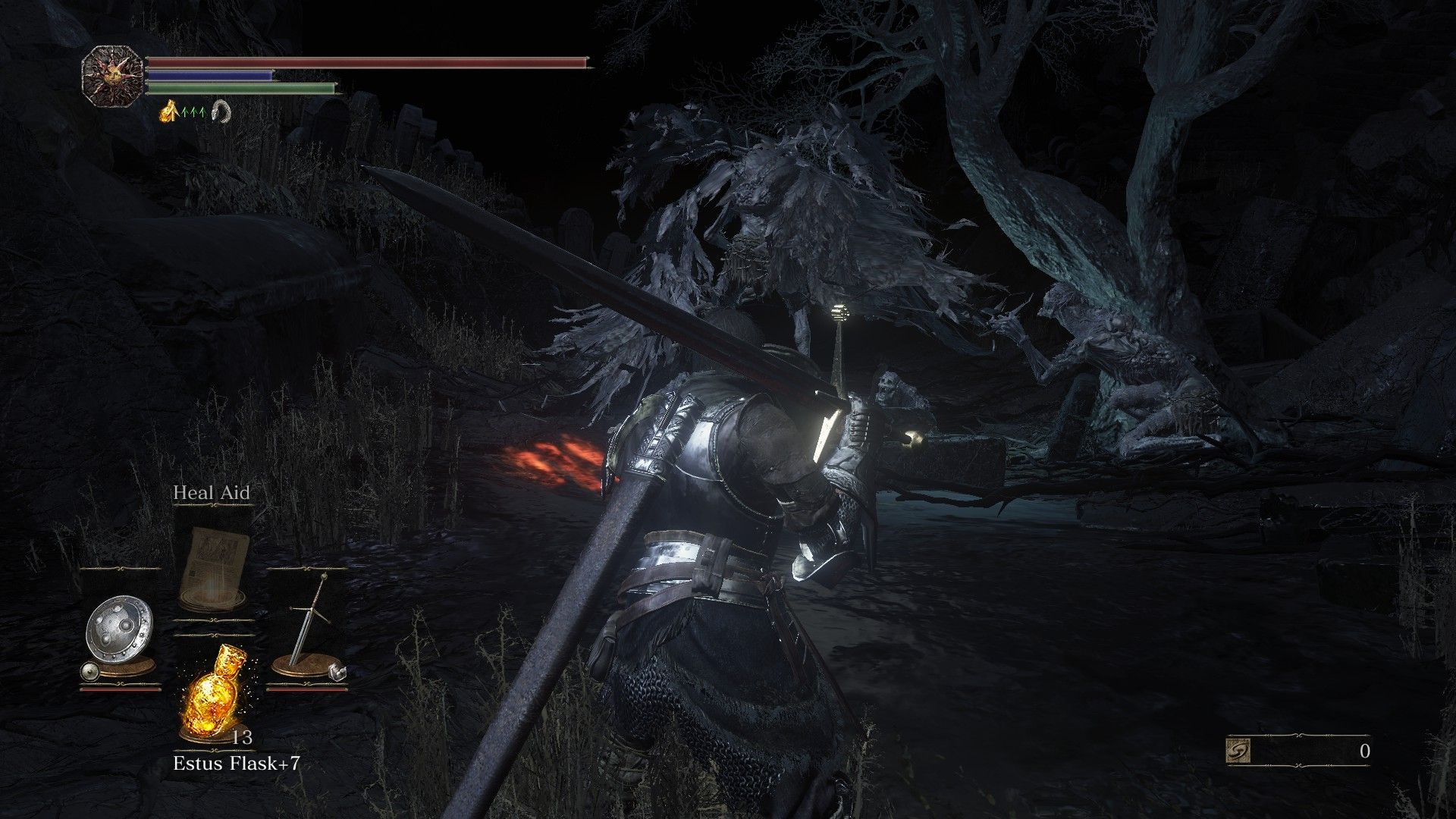 So anyway, I load up DS3, and I spawn behind these guys... How's your ...