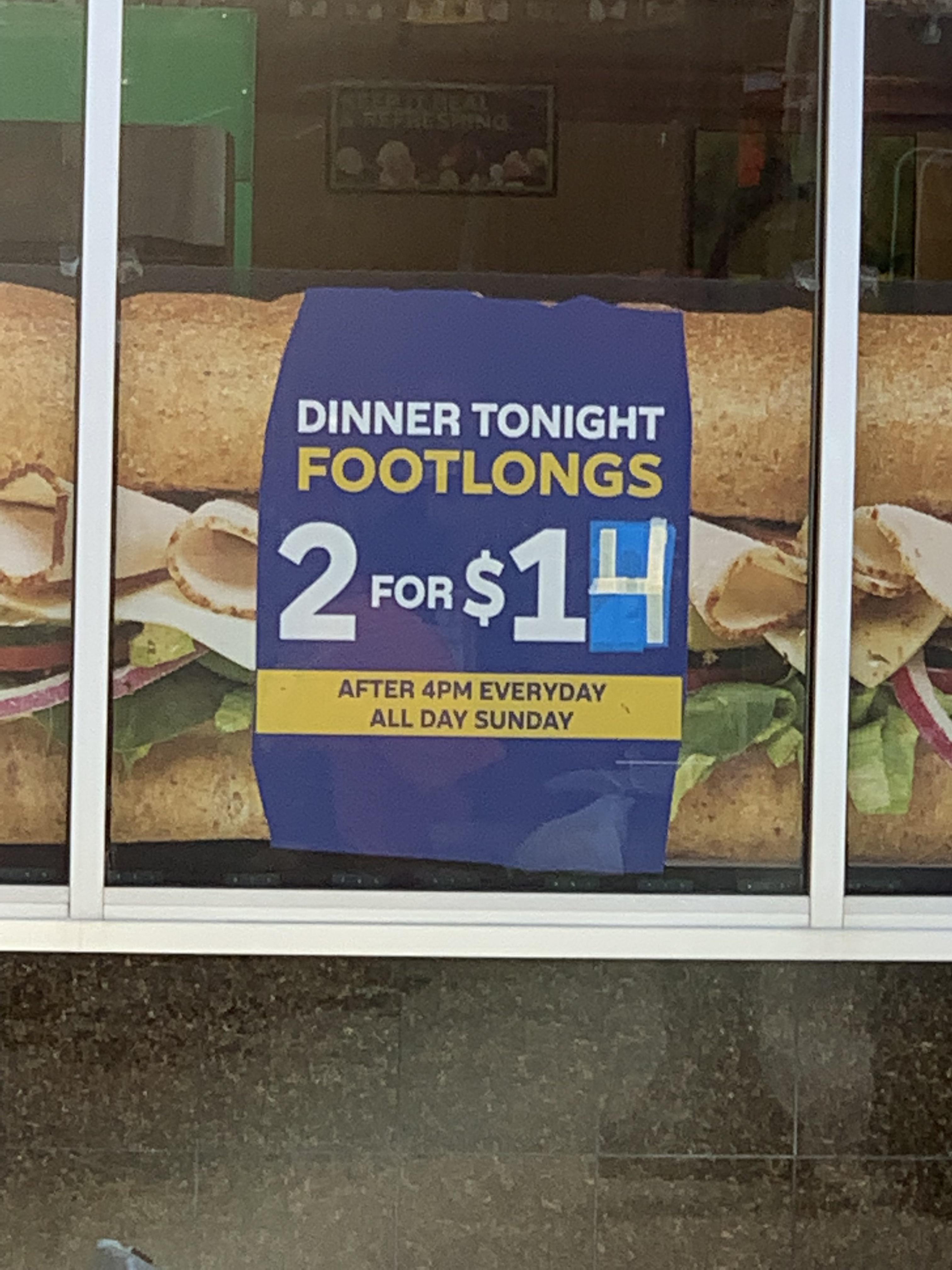 So much for the 5-dollar footlong | Scrolller