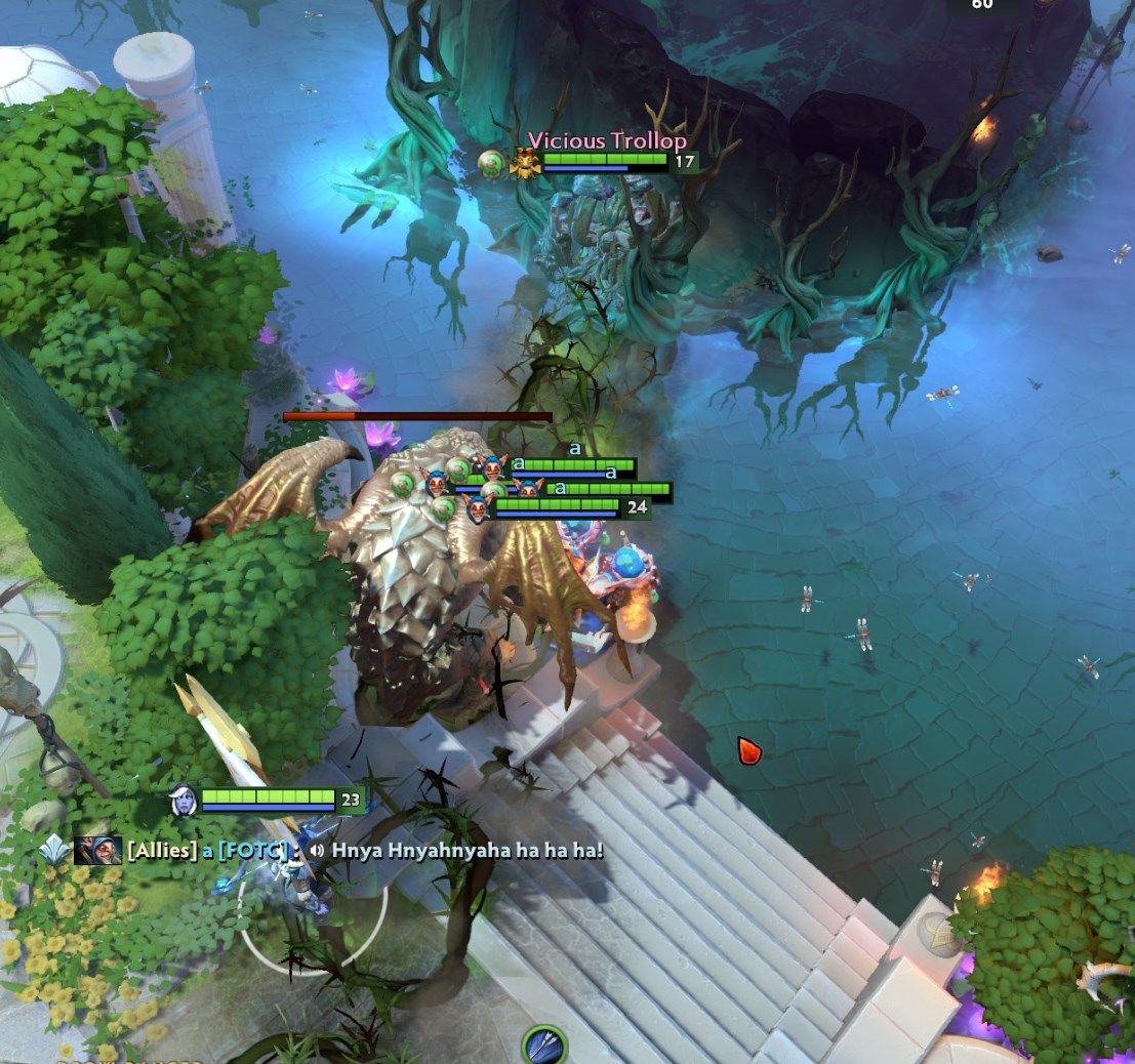 So turns out you can Black Hole near Roshan and get him stuck. | Scrolller