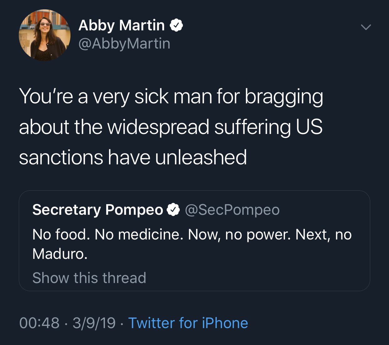 Socialism causing widespread suffering? No, sanctions! | Scrolller