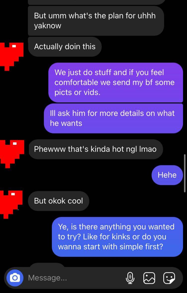 Soft cuckold(bf and his new "friend" chatting about cucking me) | Scrolller