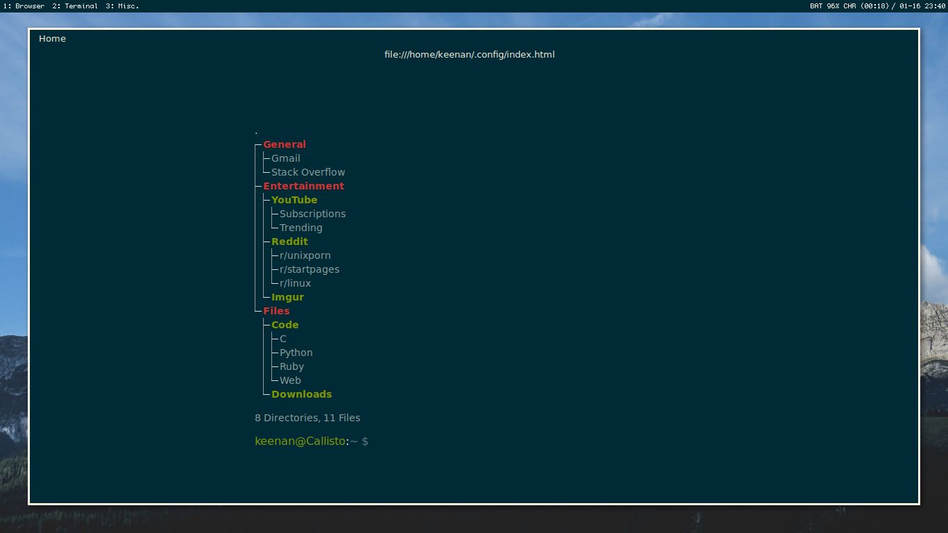 Solarized and Minimal Start Page | Scrolller