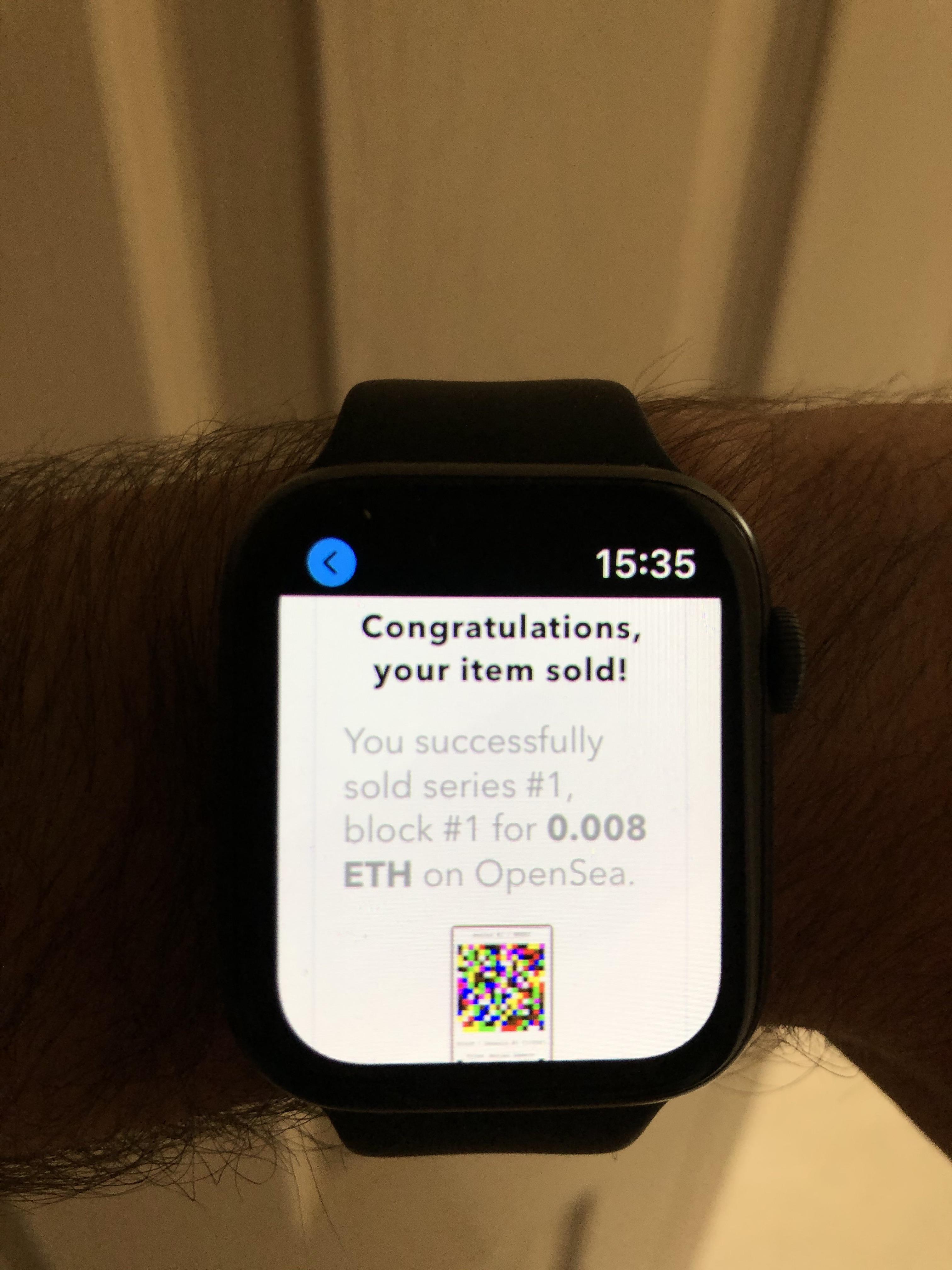 Sold my first #NFT . Sweet . Check out ‘seriesblocks’ on opensea for the full collection | Scrolller