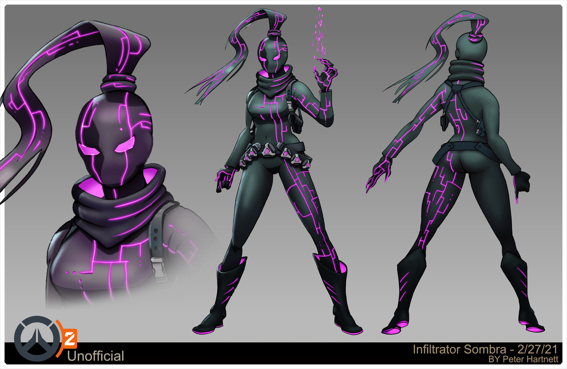 Sombra Infiltrator skin concept by Peter Hartnett | Scrolller