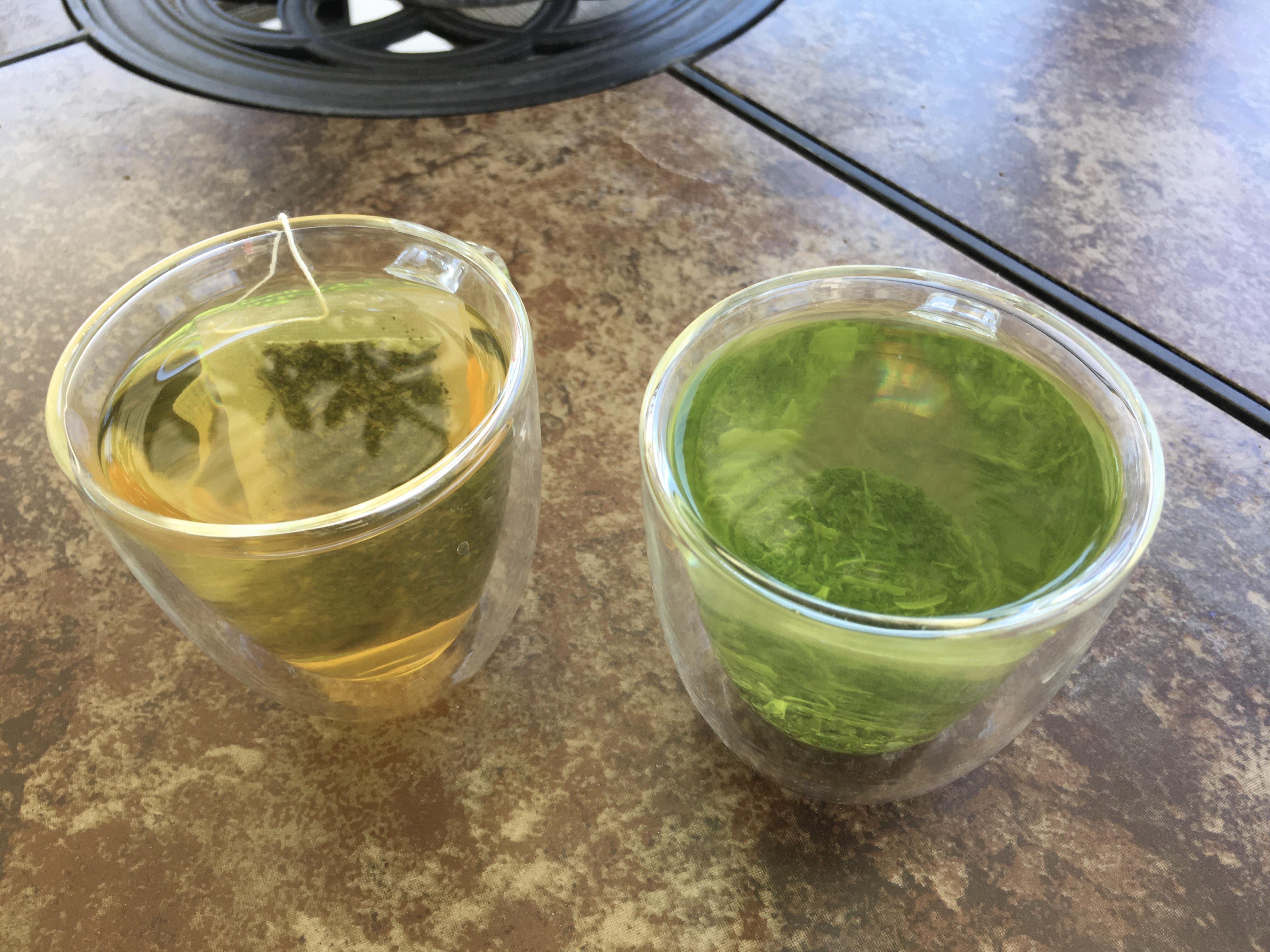 Some green tea with a friend (Bigelow bag & Fukamushicha leaves) | Scrolller