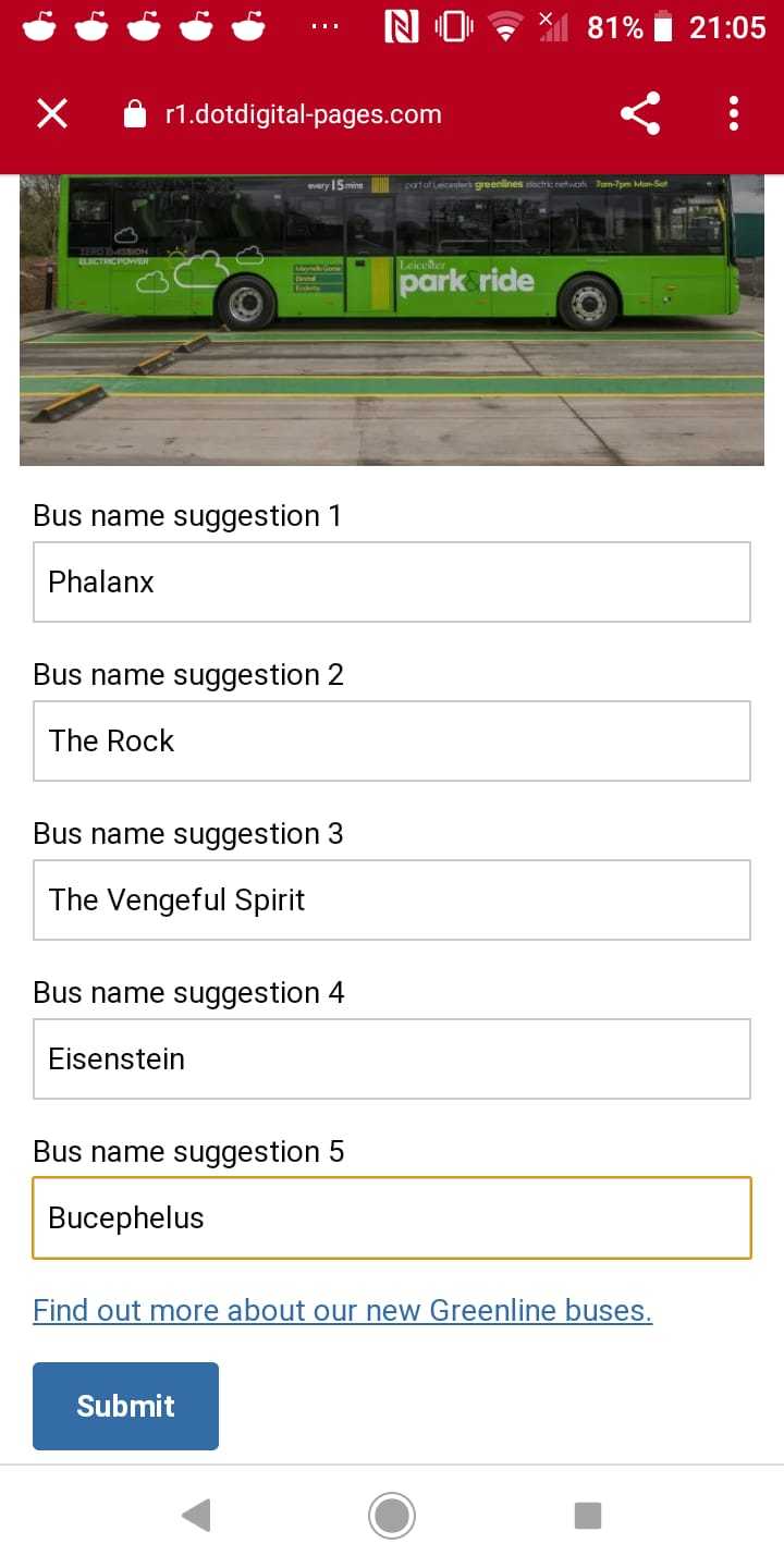 Some interesting names for new local busses | Scrolller