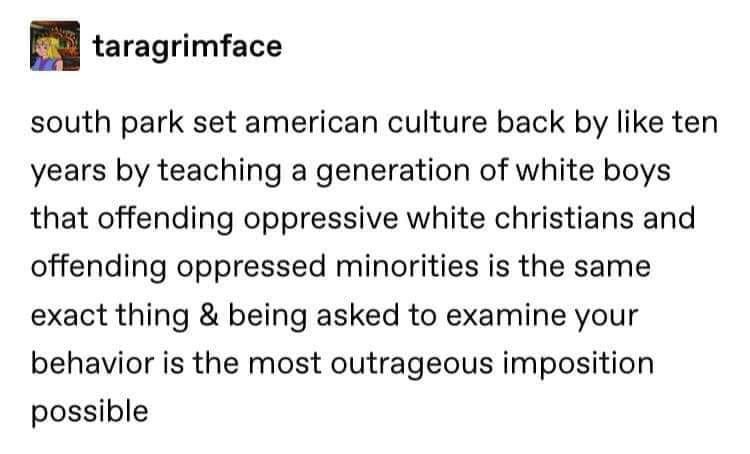 South Park fans = the original enlightened centrists? | Scrolller