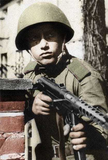 Soviet soldier at the front, 1945. | Scrolller